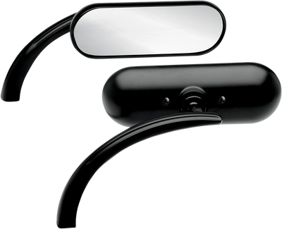 Arlen Ness Mirror - Micro - Mini - Side View - Oval - Black - Left...