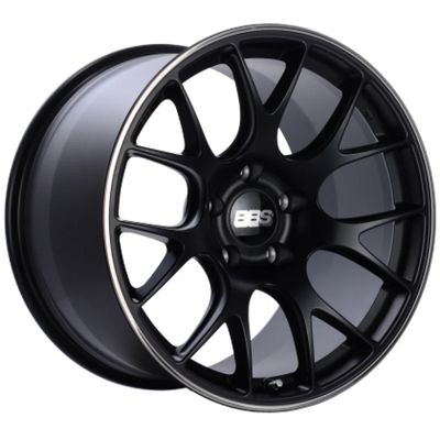 BBS CH-R 19x8 5x114.3 ET38 Satin Black Polished Rim Protector Wheel...