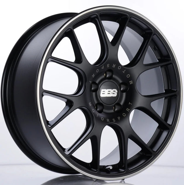 BBS CH-R 19x8.5 5x112 ET32 Satin Black Polished Rim Protector Wheel...