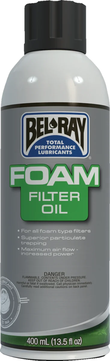 Bel-Ray Foam Filter Oil - 400ml - Aerosol 99200-A400W – CI Motorsports