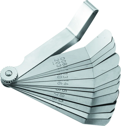 BikeMaster 12-Blade Angled Combination Tappet Feeler Gauge Set - Pack...