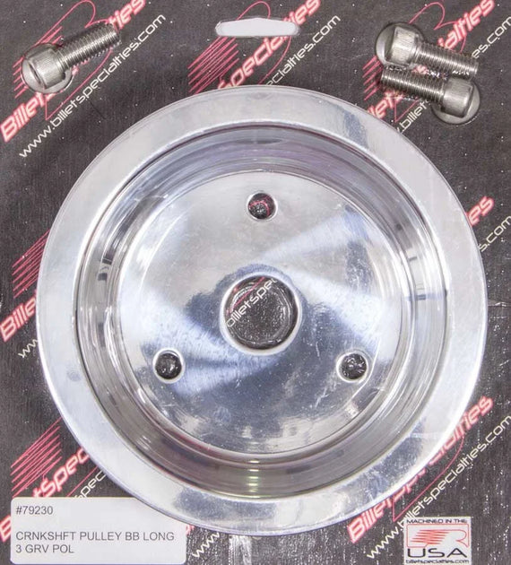 Billet Specialties BBC 3 GRV Crank Pulley LWP Polished – CI Motorsports