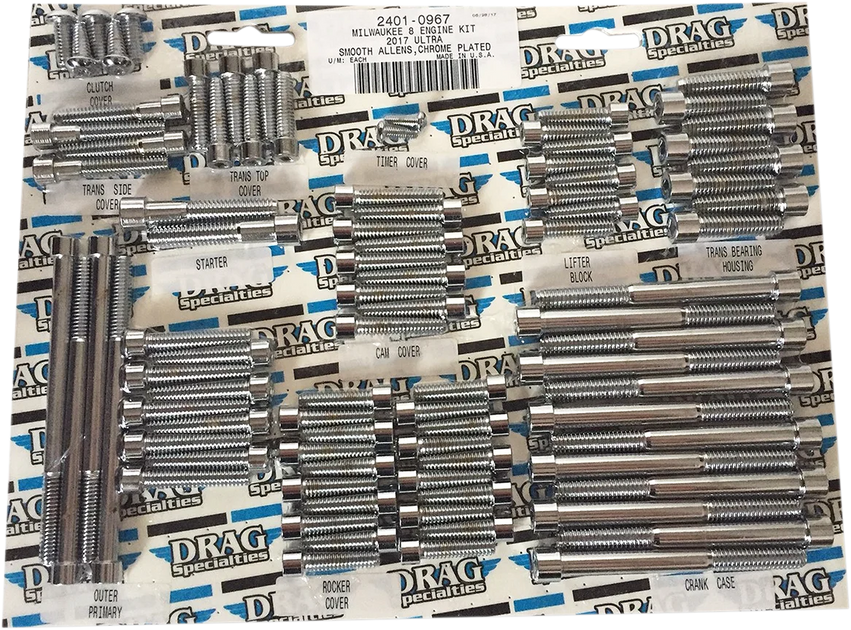 Drag Specialties DragSpecialties Bolt Kit - Engine - Allen - Chrome...