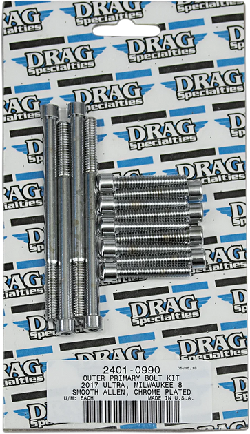Drag Specialties DragSpecialties Bolt Kit - Outer Primary - Chrome...