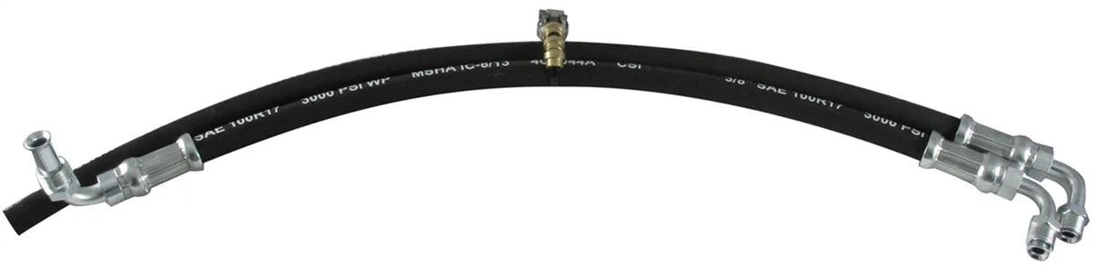 Borgeson Power Steering Hose Kit; 2 Pc Rubber; Ford Pump to 800128...