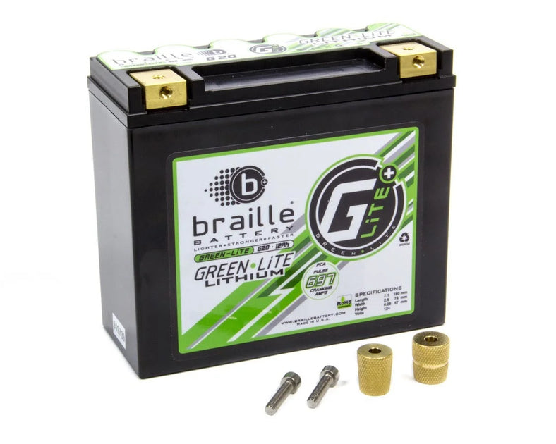 Braille Battery Lithium 12 Volt Battery Green Lite 697 Amps G20