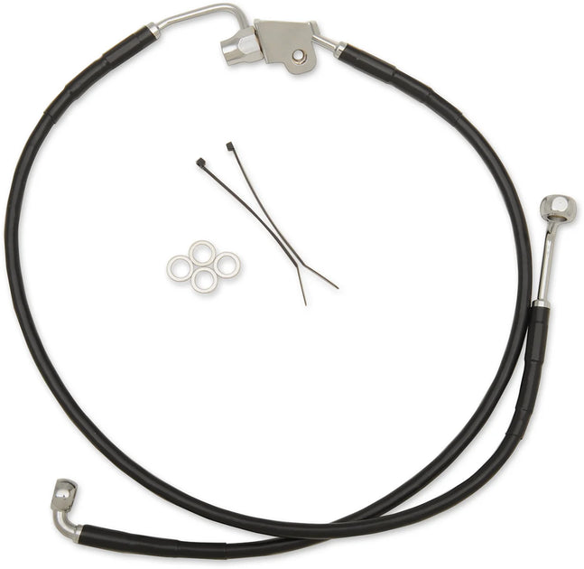 Drag Specialties DragSpecialties Brake Line - Rear - Black 640240B