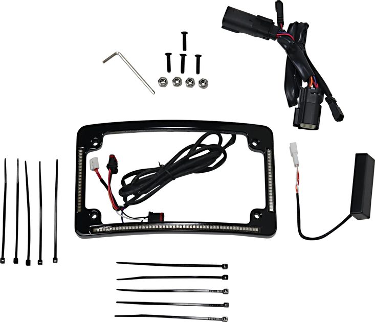 Custom Dynamics All in One License Plate Frame - Black TF05-BCM4-B