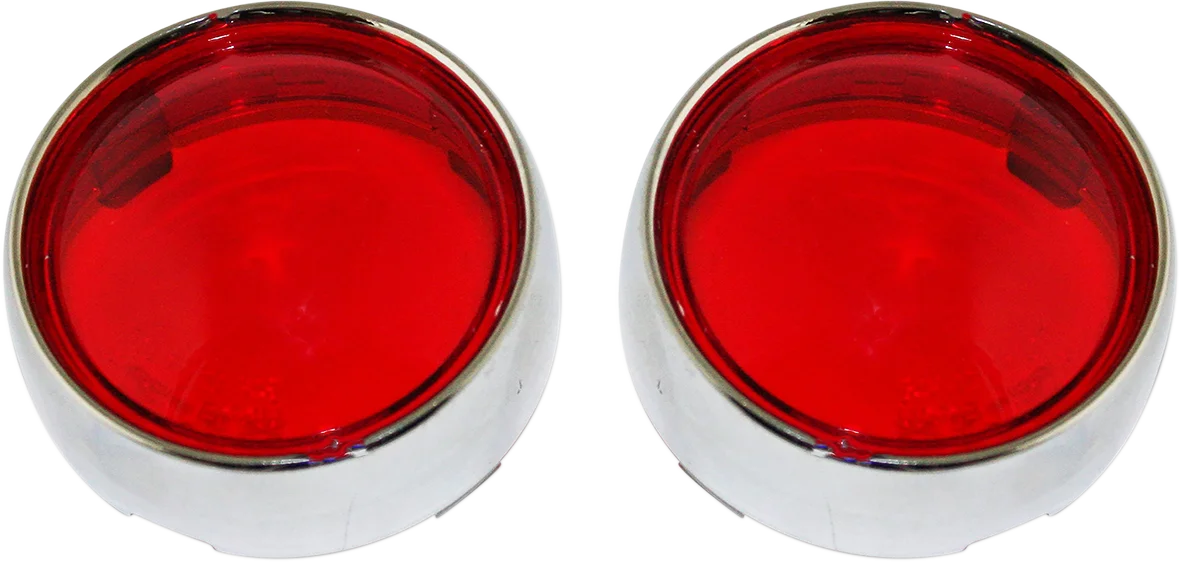 Custom Dynamics Bullet Signal Lenses - Chrome/Red PB-B-BEZ-CR