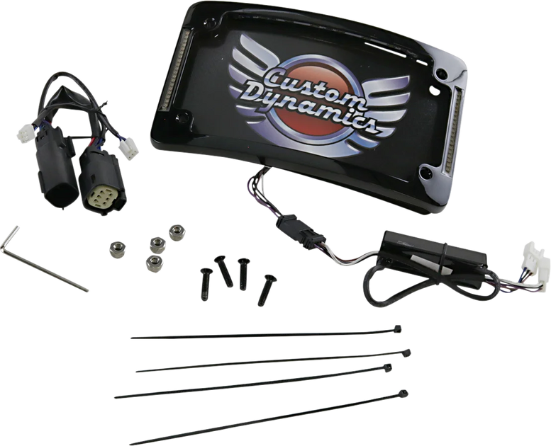 Custom Dynamics Curved License Plate Frame - Black TF06-BCM-B