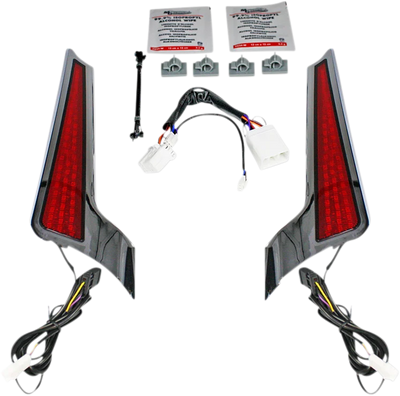 Custom Dynamics Fascia LED Light Panels - Chrome/Red CD-FASCIA-HD-RC