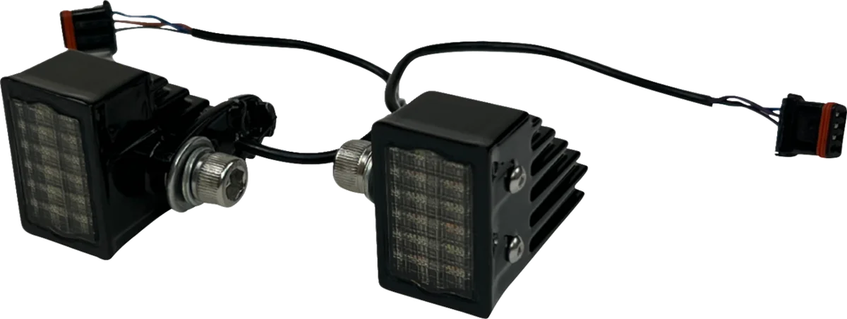 Custom Dynamics LED Turn Signals - Front - Gloss Black CD-LRST-FTS-B