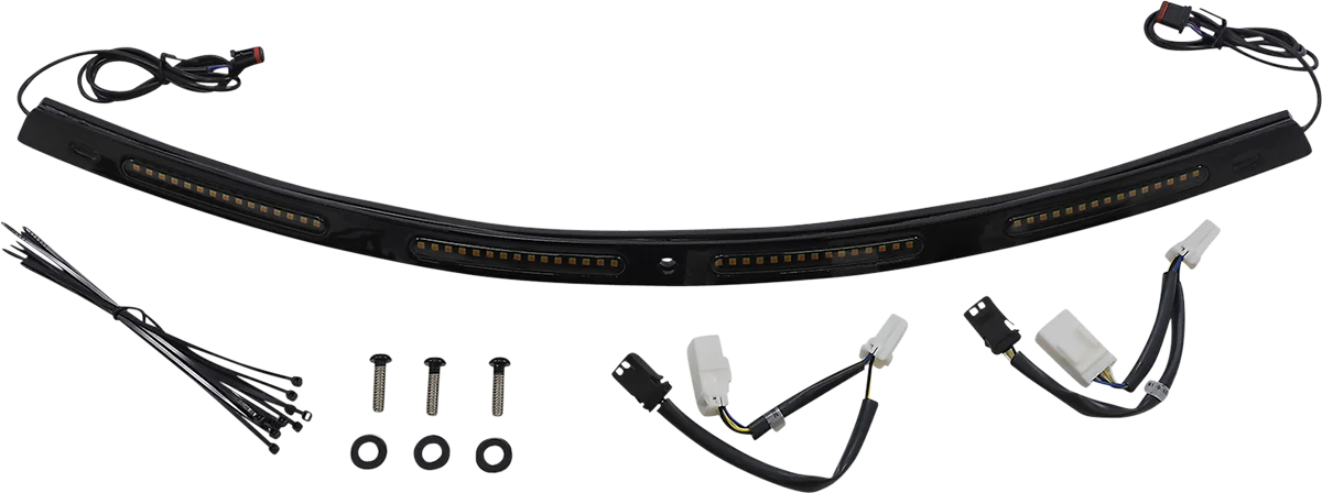 Custom Dynamics Windshield Trim - Sequential Turn Signals - Black...