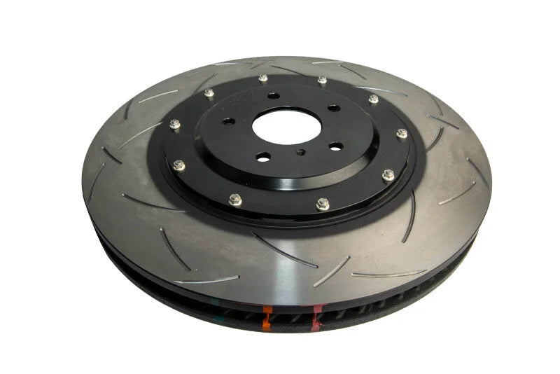 DBA T3 5000 Slotted Series w/ Black Hat Front Left 2012 Nissan GTR R35