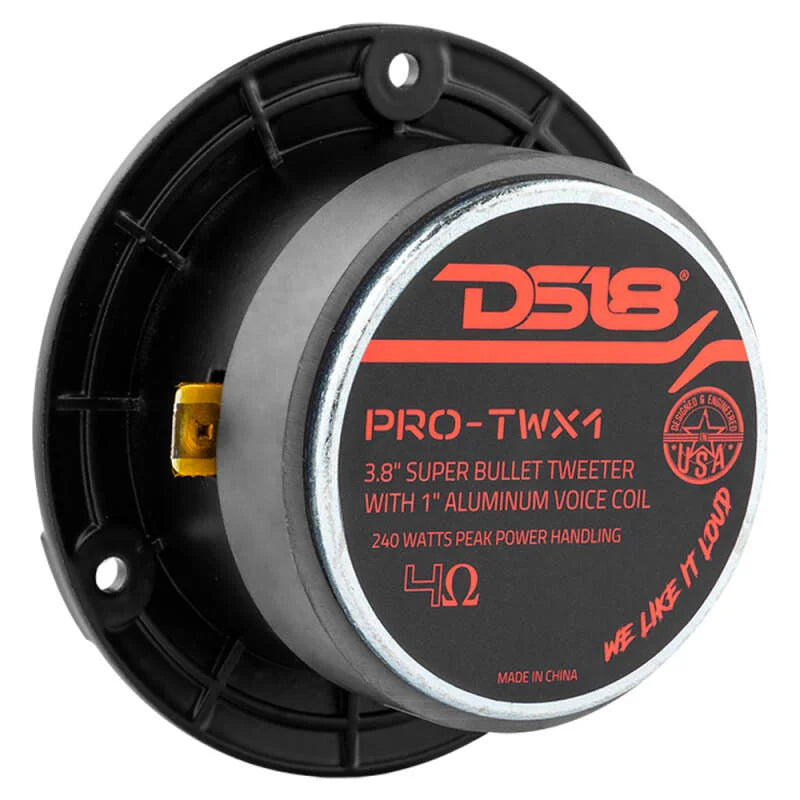 DS18 3.8in Super Bullet Tweeter 120 Watts RMS 1in Aluminum Vc 4 ohm...