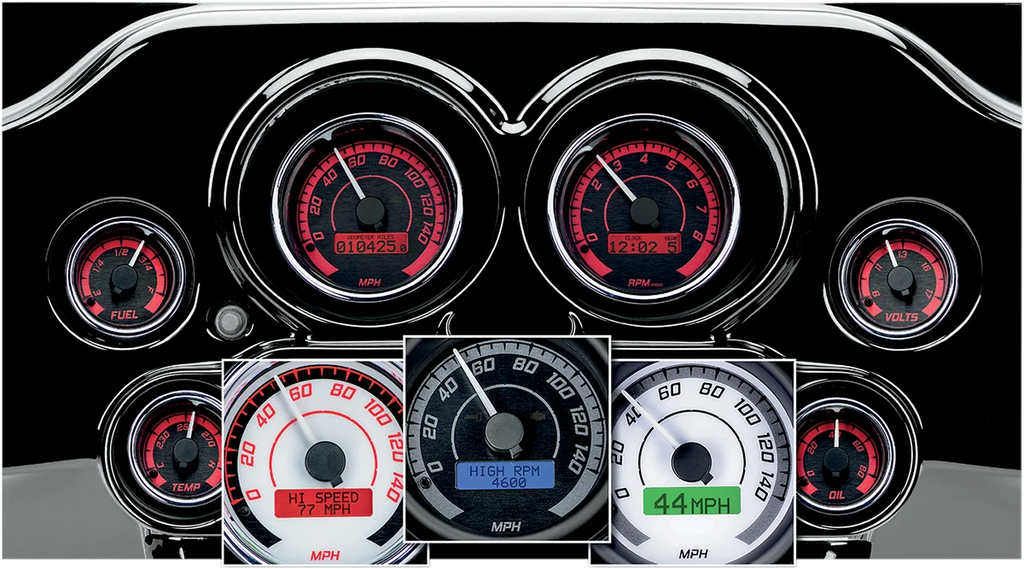 Dakota Digital MVX-8K Series Analog 6-Gauge Kit - Chrome Bezel...