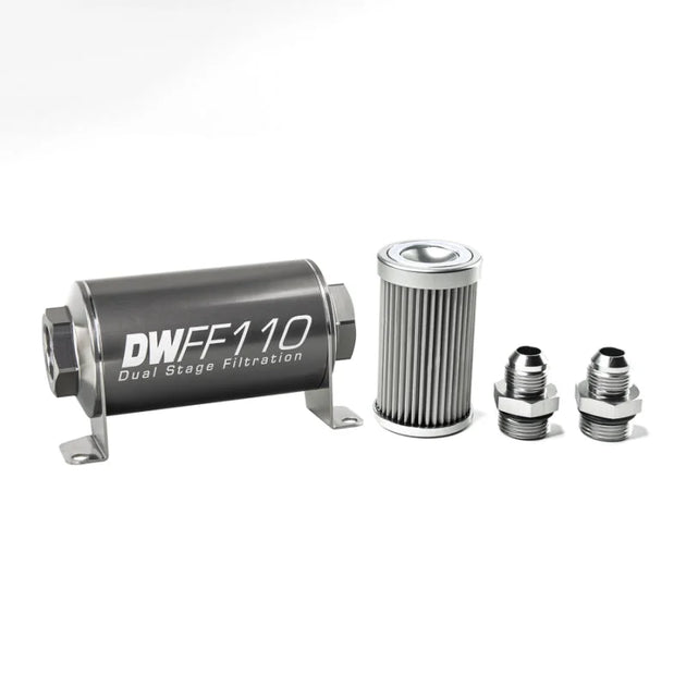 DeatschWerks Stainless Steel 8AN 10 Micron Universal Inline Fuel...