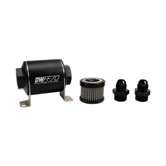 DeatschWerks Stainless Steel 8AN 5 Micron Universal Inline Fuel...