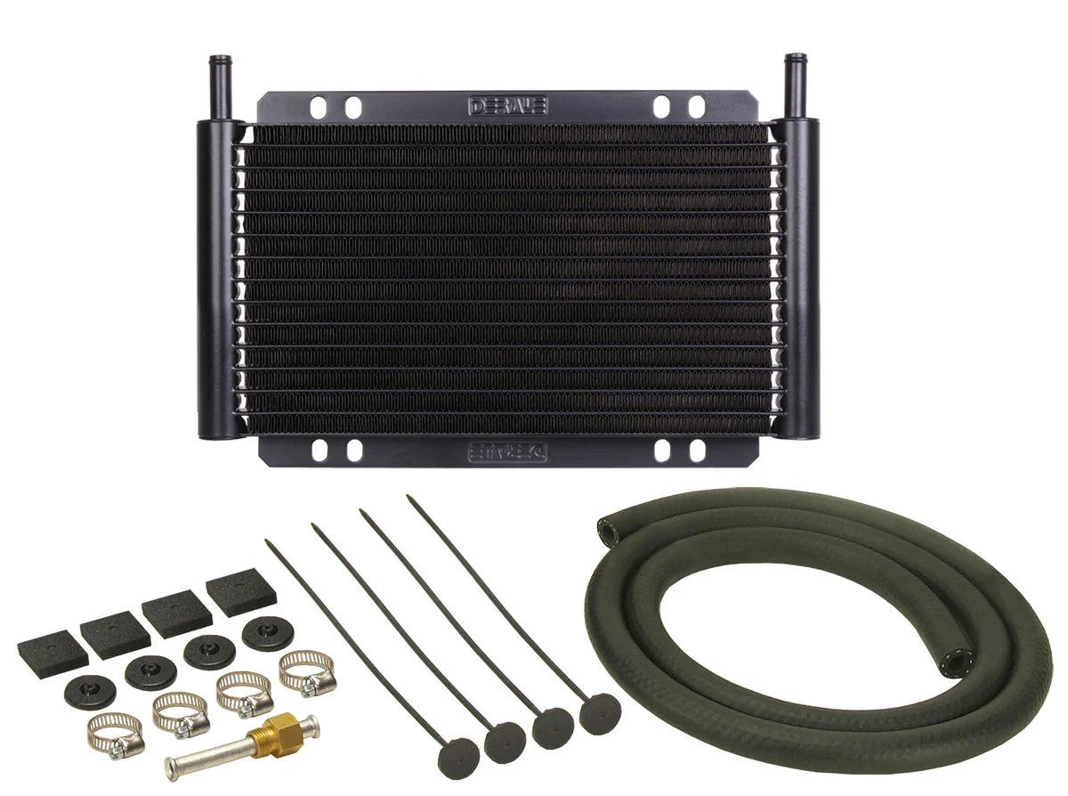 Derale 13 Row Series 8000 Plate & Fin Transmission Cooler Kit, 11/32 ...