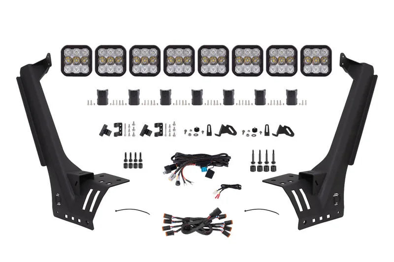 Diode Dynamics Jeep JL SS5 Pro CrossLink Windshield - White Combo...