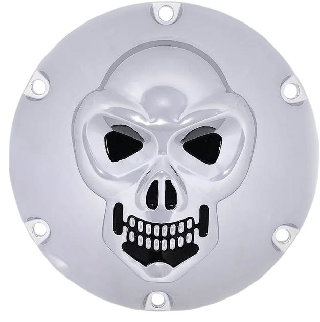 Drag Specialties DragSpecialties Skull Derby Cover - Chrome - 6-Hole...