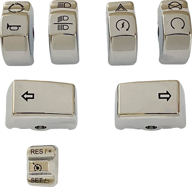 Drag Specialties DragSpecialties Switch Caps - Chrome H18-0359CO-C