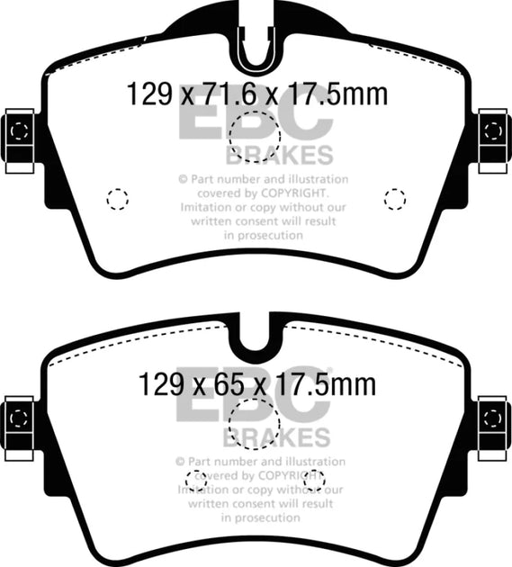 EBC UD1801 Ultimax2 Front Brake Pads fits 2014-2023 Mini Cooper