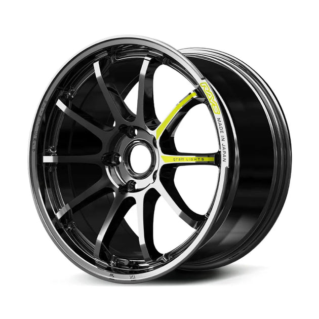 Gram Lights 57NR Limited Edition 18x9.5 +38 5-100 Rays Black Metal...