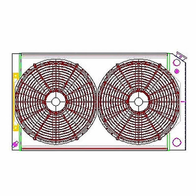 Griffin Radiators Radiator Combo Unit LS Swap CU-70008-LS fits GM A...