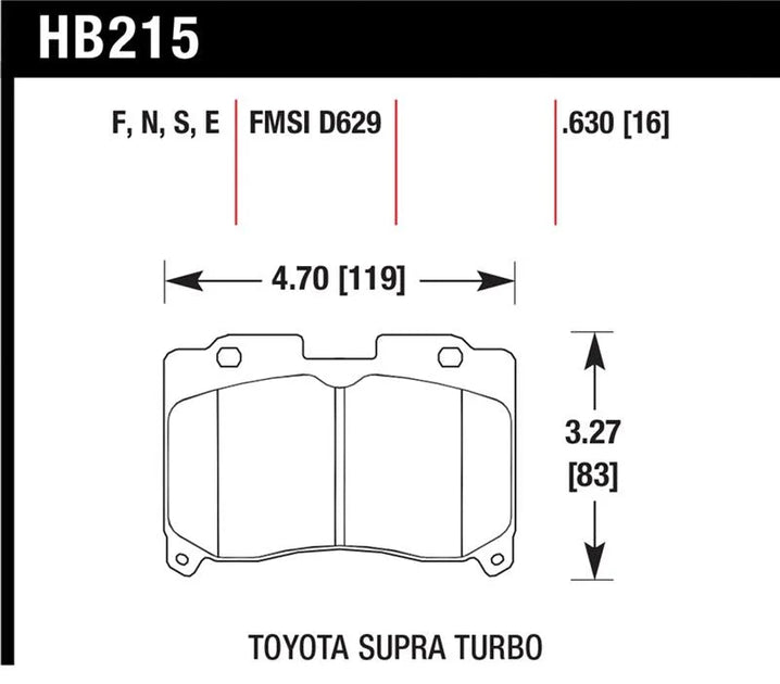 Hawk Performance Hawk HT-10 Race Front Brake Pads fits 1993-1998...