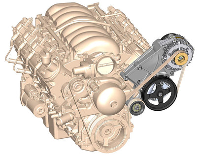 Holley Includes Alternator, Power Steering Pump & Pulleys