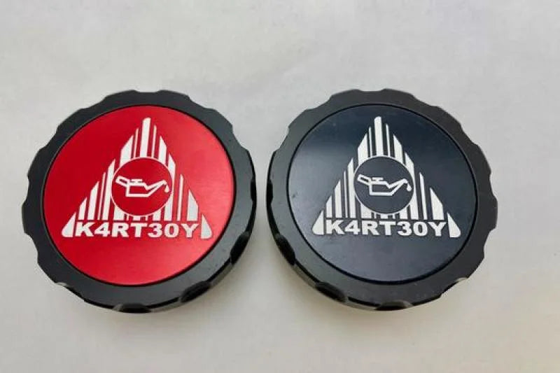 Kartboy Oil Cap V2 - Anodized Aluminum Center w/Laser Engraved Nuke...