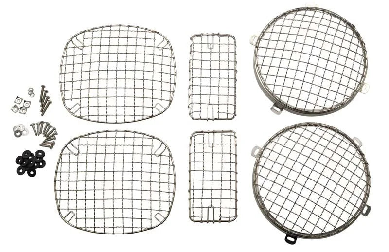 Kentrol Wire Mesh Guard Set 6 Pieces - Polished Silver fits 1997-2006...