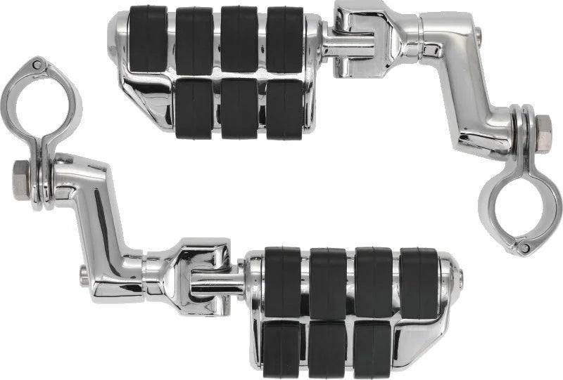 Kuryakyn Dually ISO Offset Highway Pegs With 1-1/4inch Clamp Chrome...