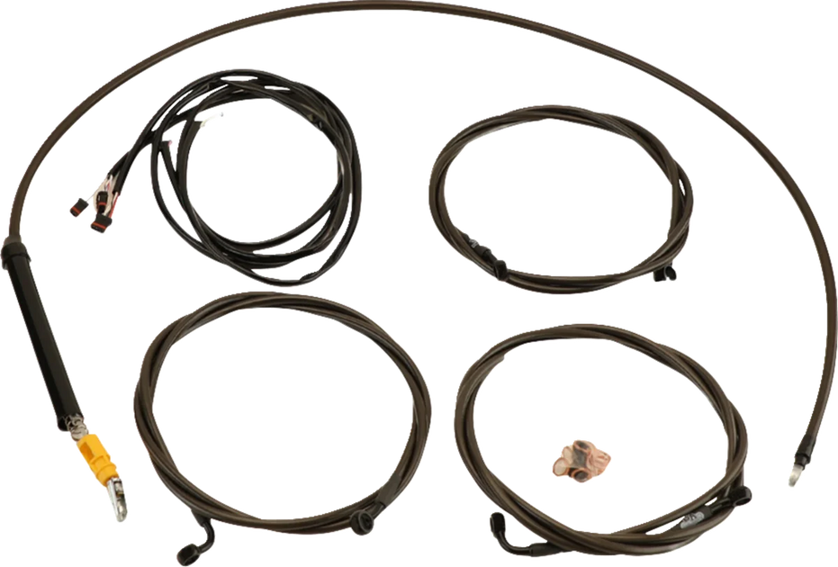 LA Choppers Cable Kit - 18" - 20" Handlebars - Midnight LA-8059KT3-19M