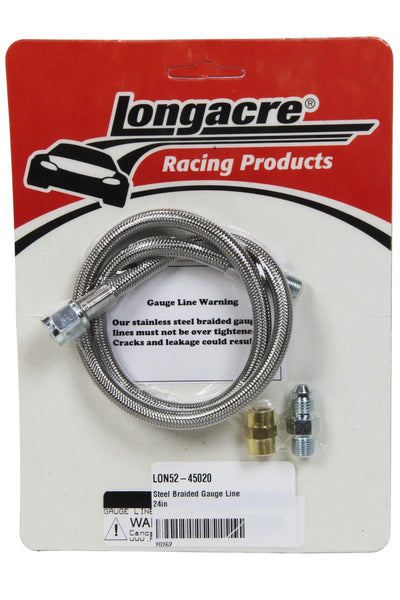 Longacre Steel Braided Gauge Line 24in 52-45020 – CI Motorsports
