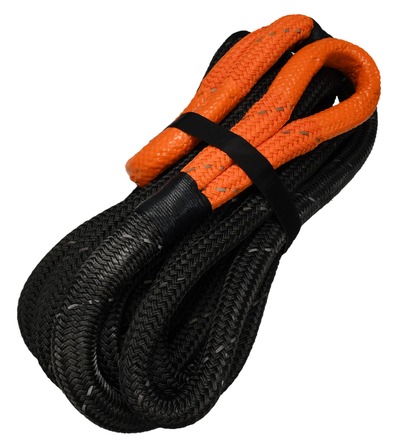 Mile Marker 7/8" x 20 ft Kinetic Rope Kit, Black with Carry Bag
