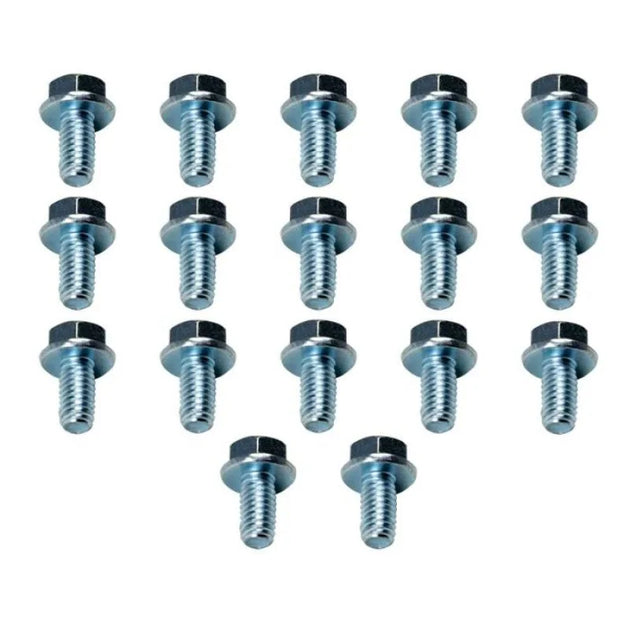 Moroso Stamped Steel Transmission Pan Bolts - Set of 17 fits Ford C-6