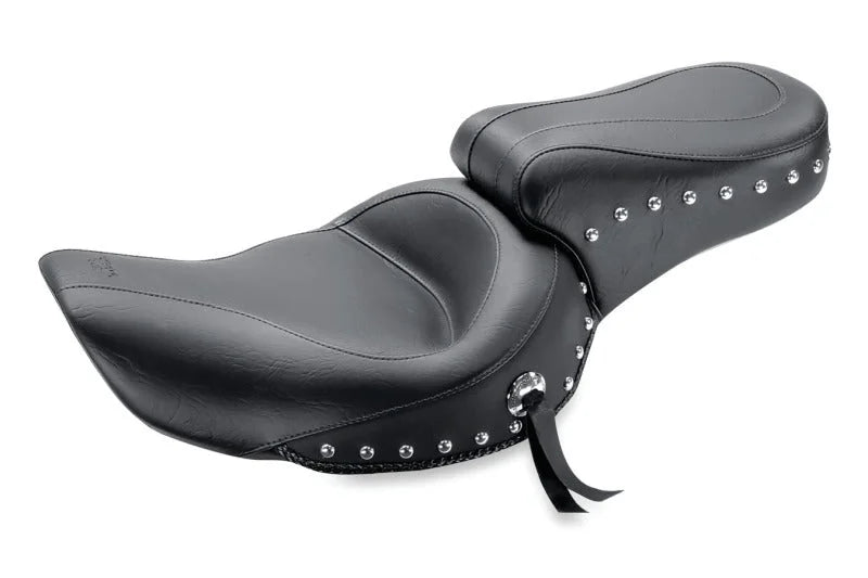 Mustang Motorcycle Standard 1PC Seat w/Studs - Black fits 2006-2017...