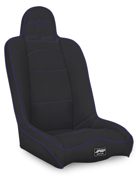 PRP Seats Daily Driver High Back Suspension Seat - Black/Purple Vinyl