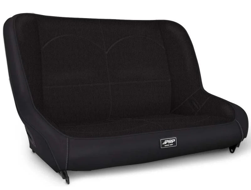 PRP Seats Low Back Rear Bench - Black fits 1976-1995 Jeep CJ7