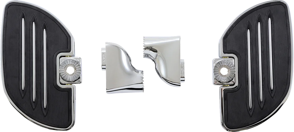 Show Chrome Passenger Floorboards - Black - Spyder RT 41-185