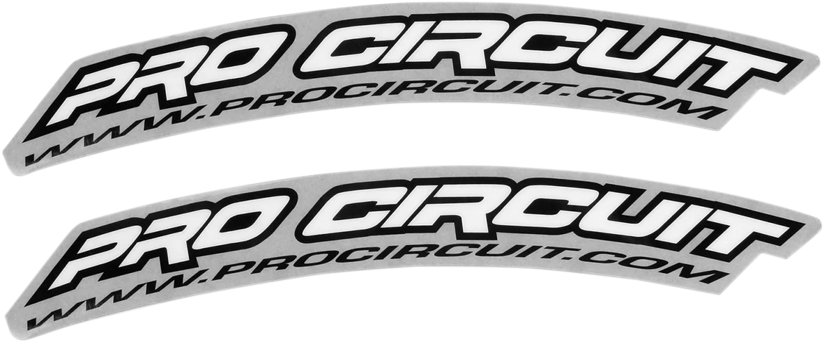 Pro Circuit Front Fender Decal - .Com - White DC0010 – CI Motorsports