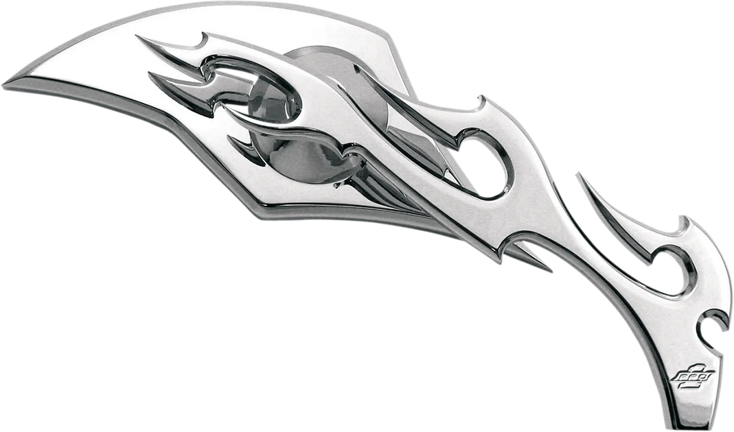 Pro-One Performance Mirror - Flame - Side View - Milled - Oblong...