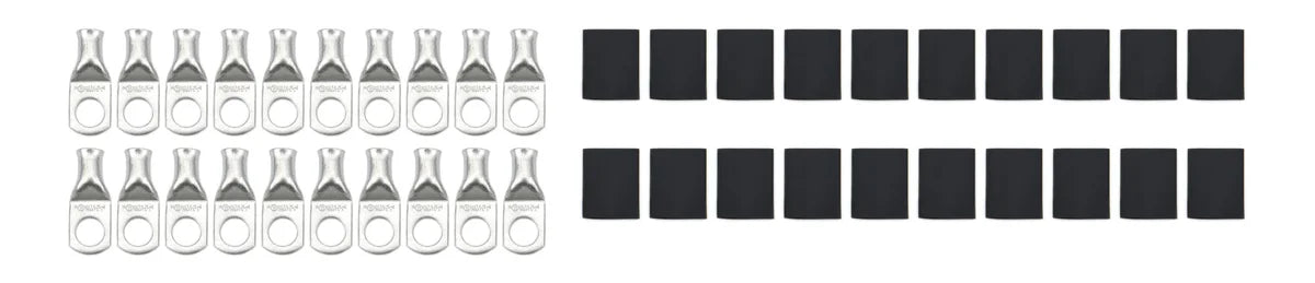 Quickcar Racing Ring Terminal 1/2in 2 Ga w/Heat Shrink 20pk 57-560-20