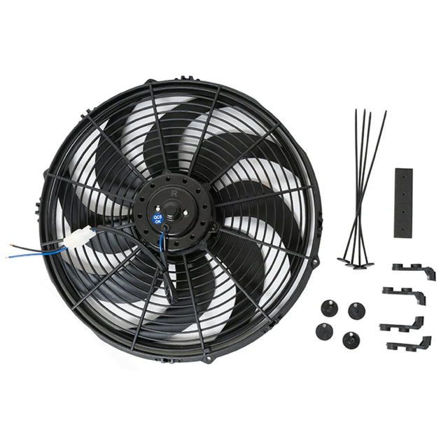 Racing Power Company 14In Electric Cooling Fan 12V Curved Blades