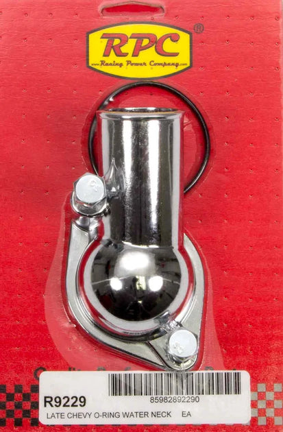 Racing Power Company Steel Water Neck Chrome fits 1966-1975 Chevy V8