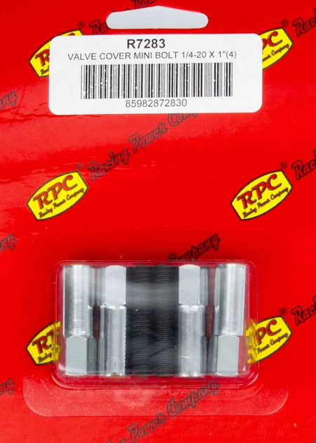 Racing Power Company Chrome V/C Mini Bolt (4) 1 3/8in x 1/4-20 Thread