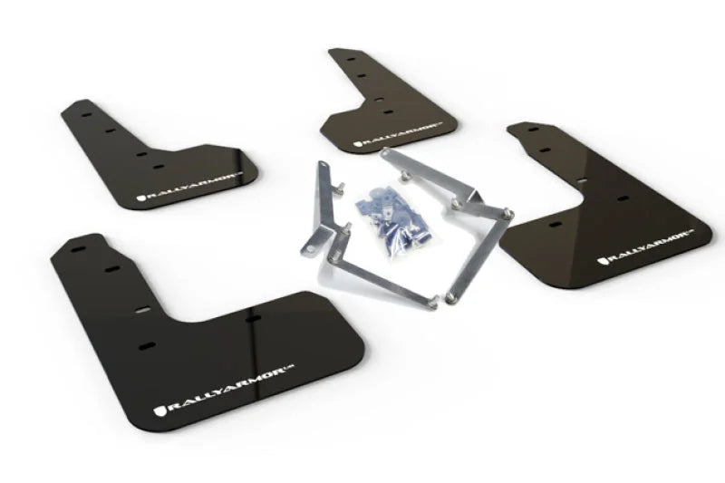 Rally Armor Black UR Mud Flap w/White Logo fits 2017-2021 Honda Civic...