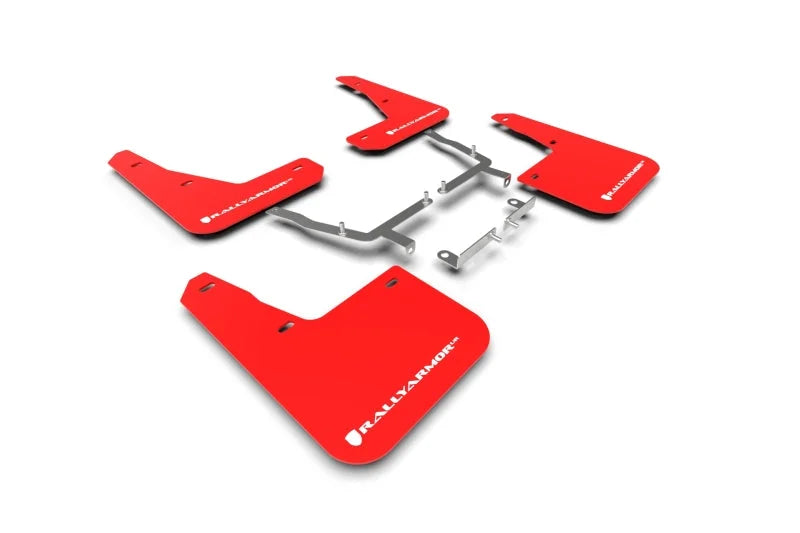 Rally Armor Red UR Mud Flap w/White Logo fits 2019-2025 Ford Focus ST...